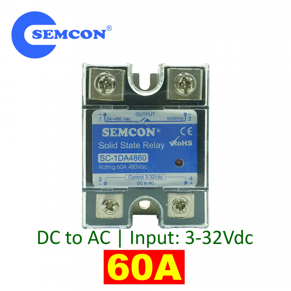 SC-1DA4860 SSR 1 Pha 60A | Relay Bán Dẫn - Semcon.com.vn